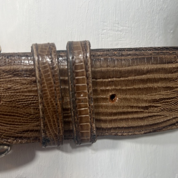 Omega | Accessories | Omega Belt With A Wood Like Texture Brown Style 0 ...